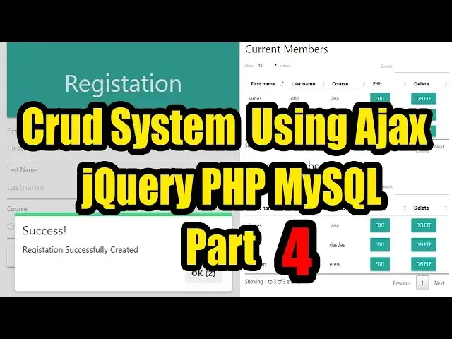 Crud System Using Ajax jQuery PHP MySQL part 2