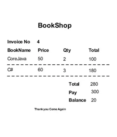 Book Shop Inventory Management System with Print Recipt | Java Projects