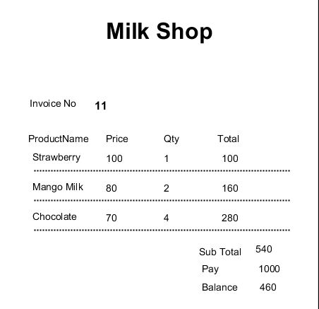 Milk shop Inventory Management System Using Java with Print receipt