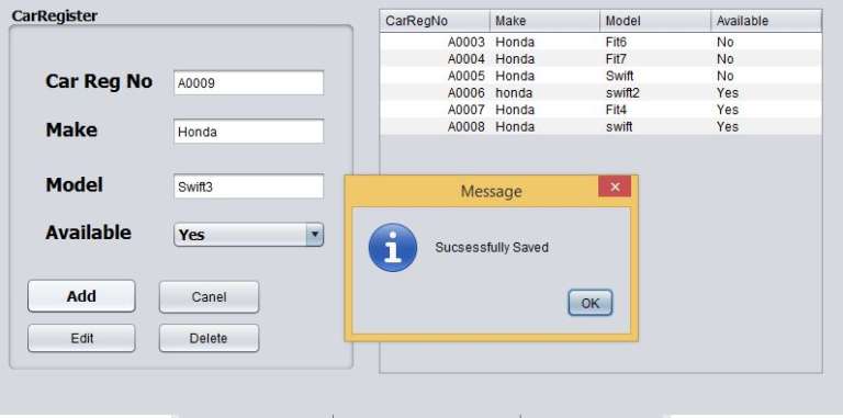Car Rental System Project in Java - Tutusfunny
