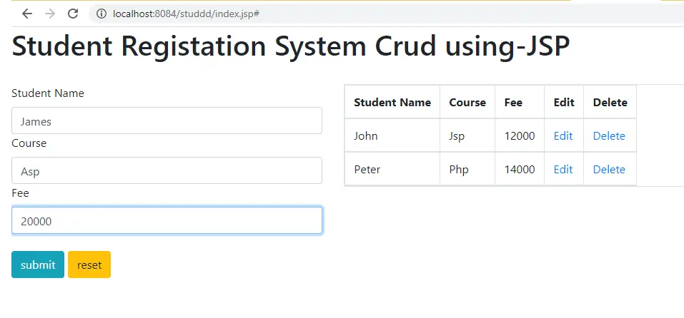 JSP CRUD tutorial - Tutusfunny