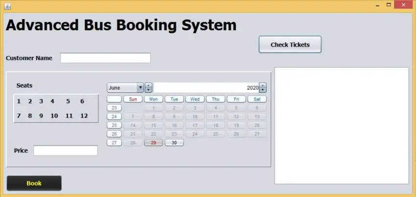 Advance Bus Ticket Booking System In Java Mysql Tutusfunny