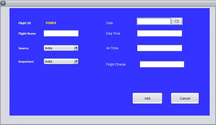 Airline Reservation System using Java - Tutusfunny