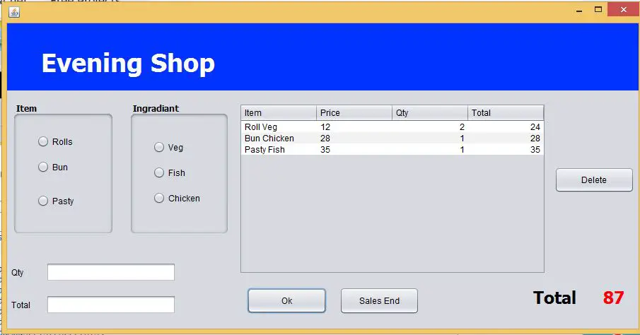 Restaurant Simple Pos in Java - Tutusfunny