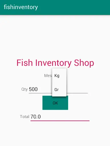 Android Fish Shop Inventory App - Tutusfunny