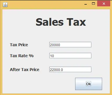Sales Tax Calculation Java - Tutusfunny