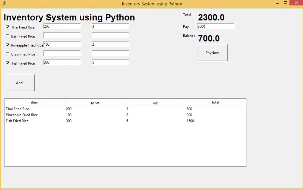 Inventory Management System Using Python Tkinter Tutusfunny