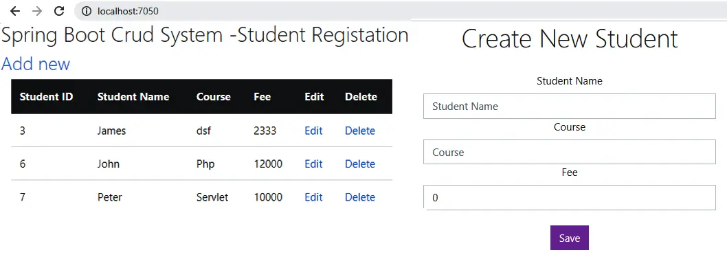 Spring Boot Crud Project Using Mysql Database Tutusfunny