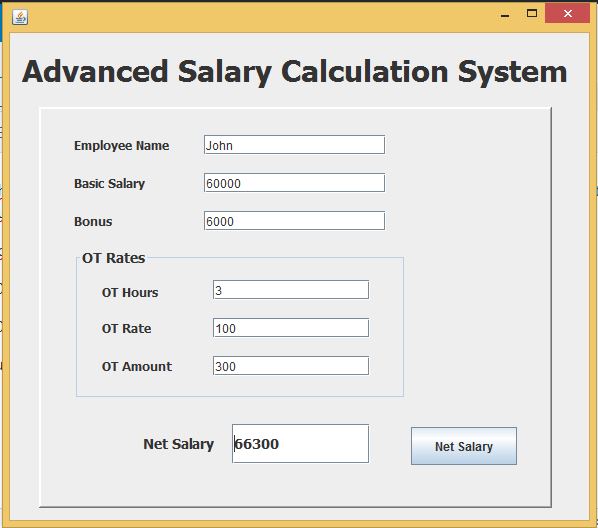 Advanced Salary Calculation System Using Java Tutusfunny