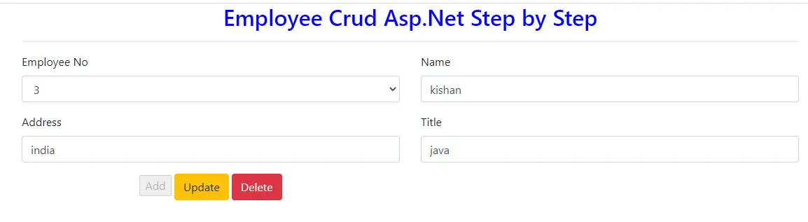 Asp.net Crud Insert,Update,Delete,Search - Tutusfunny