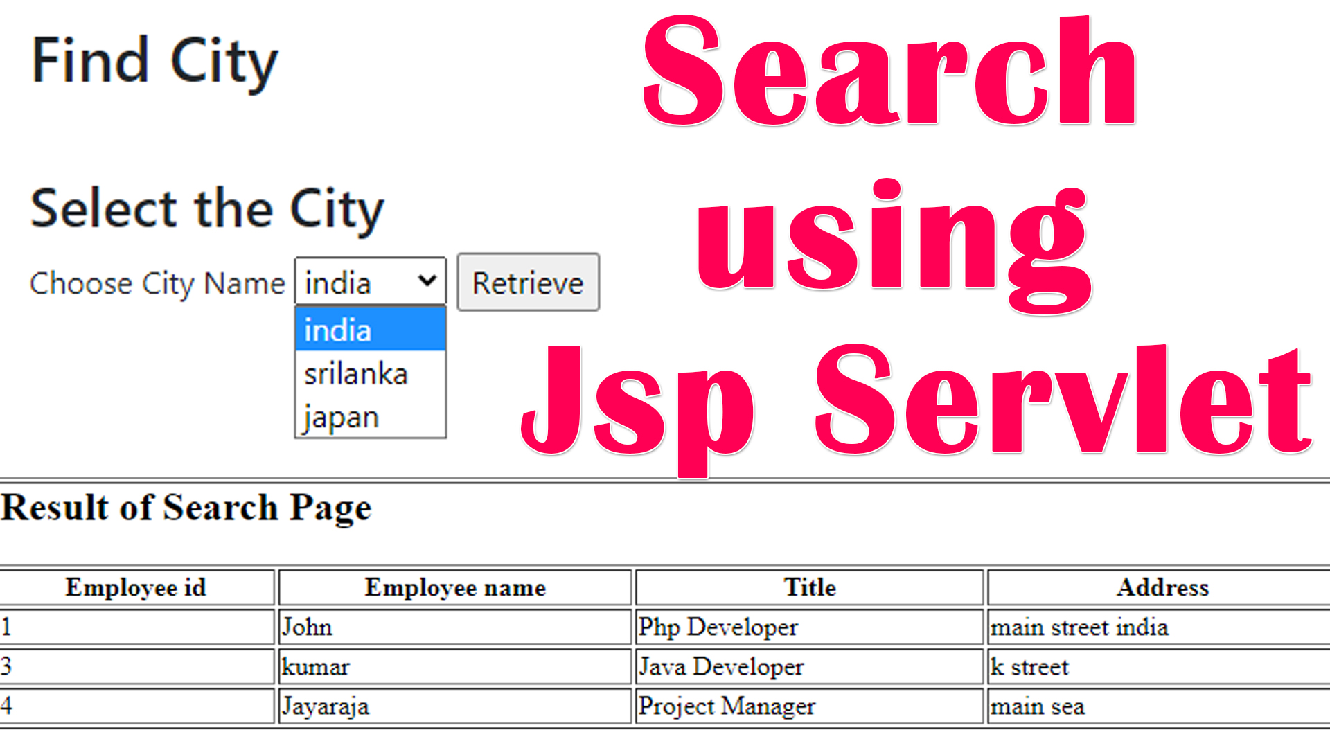 Search records using Servlet Jsp mysql - Tutusfunny Search records using Servlet Jsp mysql - Tutusfunny