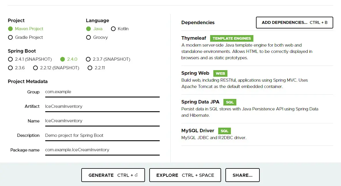 Restaurant Inventory System using Spring boot - Tutusfunny