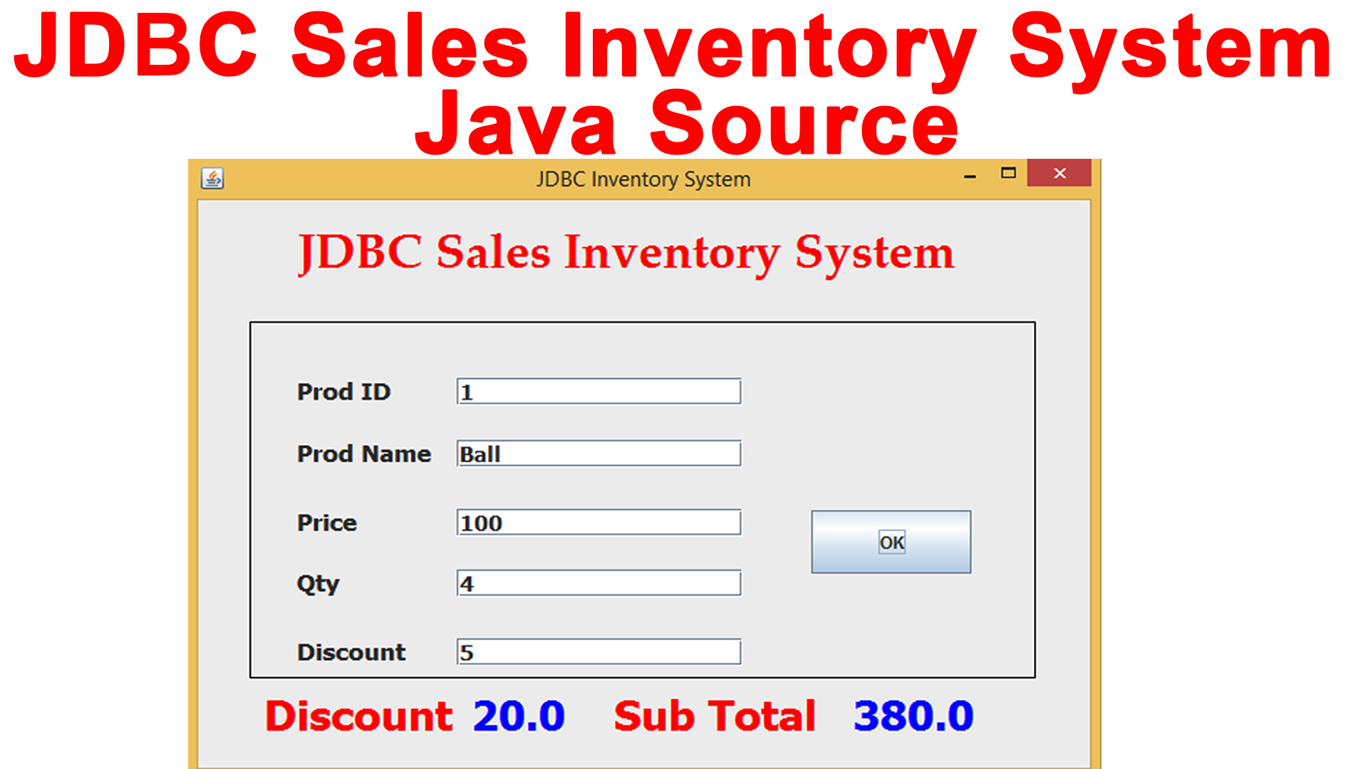 JDBC Sales Inventory System Java - Tutusfunny