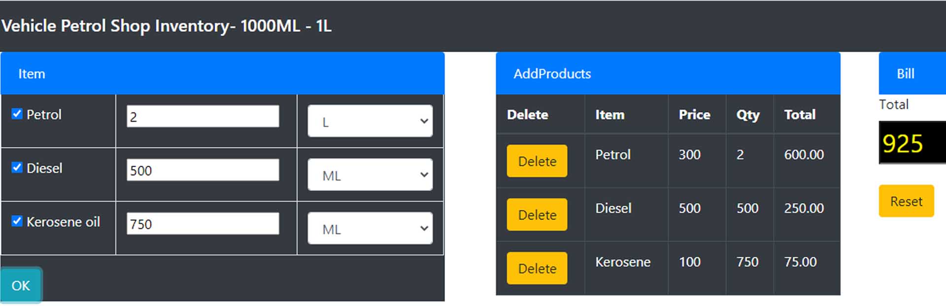 Vehicle Petrol Shop Inventory System using Php - Tutusfunny