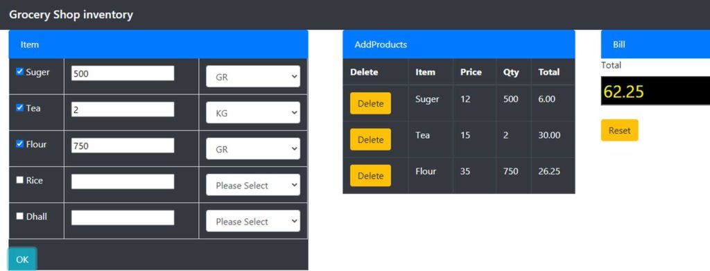 Grocery Shop System using Php - Tutusfunny