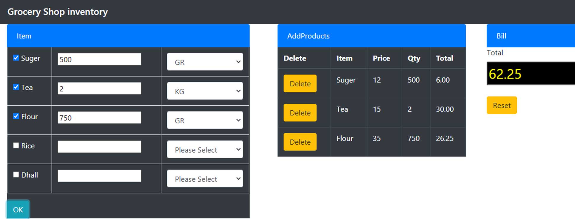 Grocery Shop System using Php - Tutusfunny
