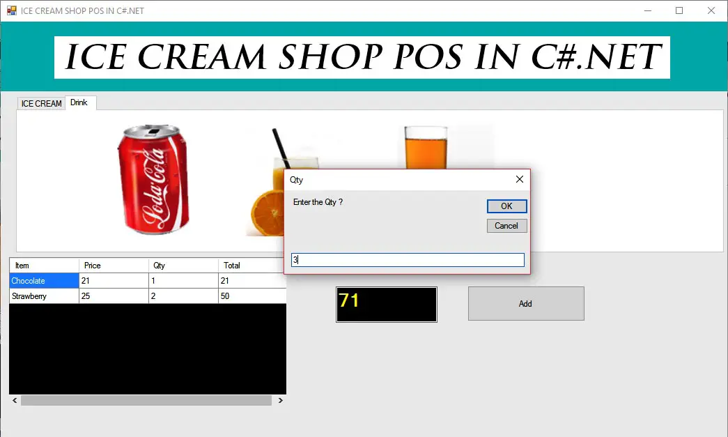 Icecream Shop Pos System using C#.NET - Tutusfunny