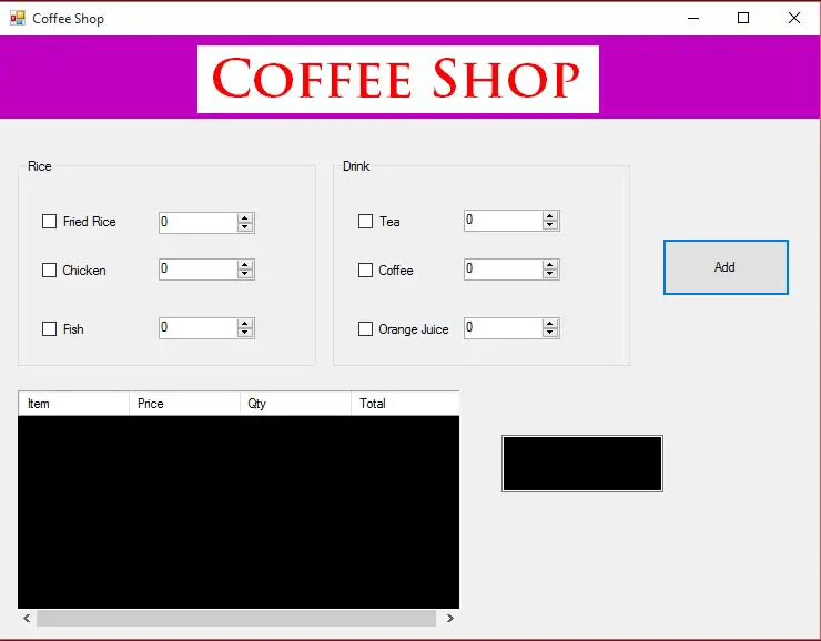 Coffee Shop Pos System using C#.NET - Tutusfunny