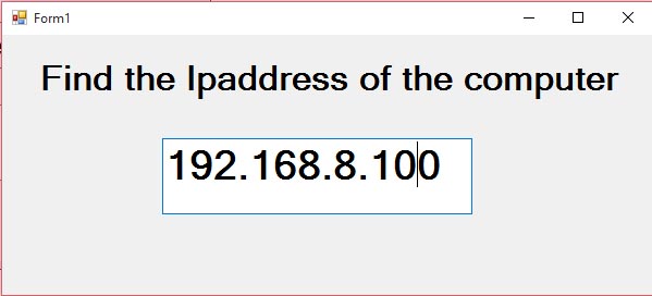 Find the Ipaddress of the computer using C#.net - Tutusfunny