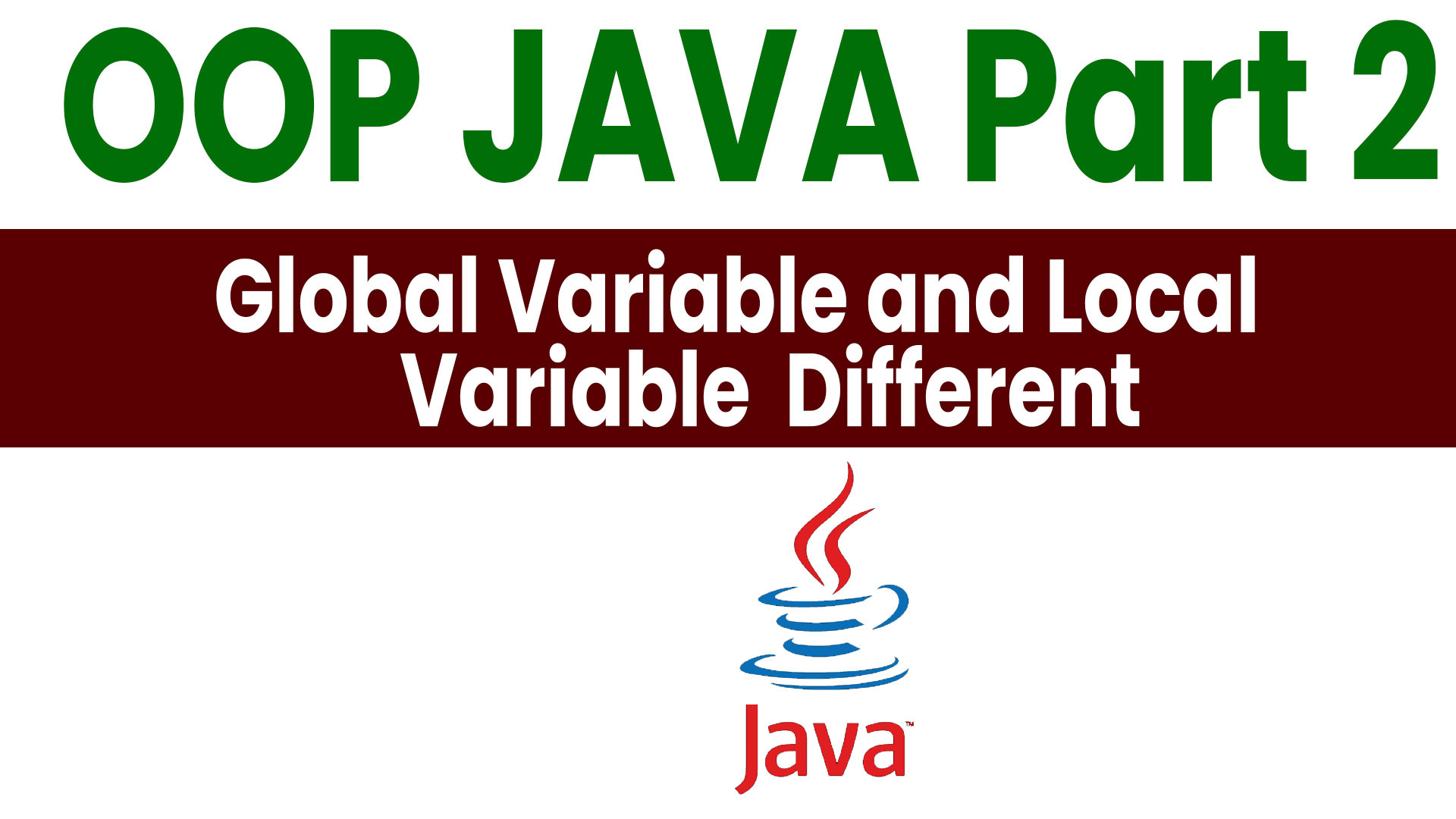 Global Variable And Local Variable Different Java Tutusfunny