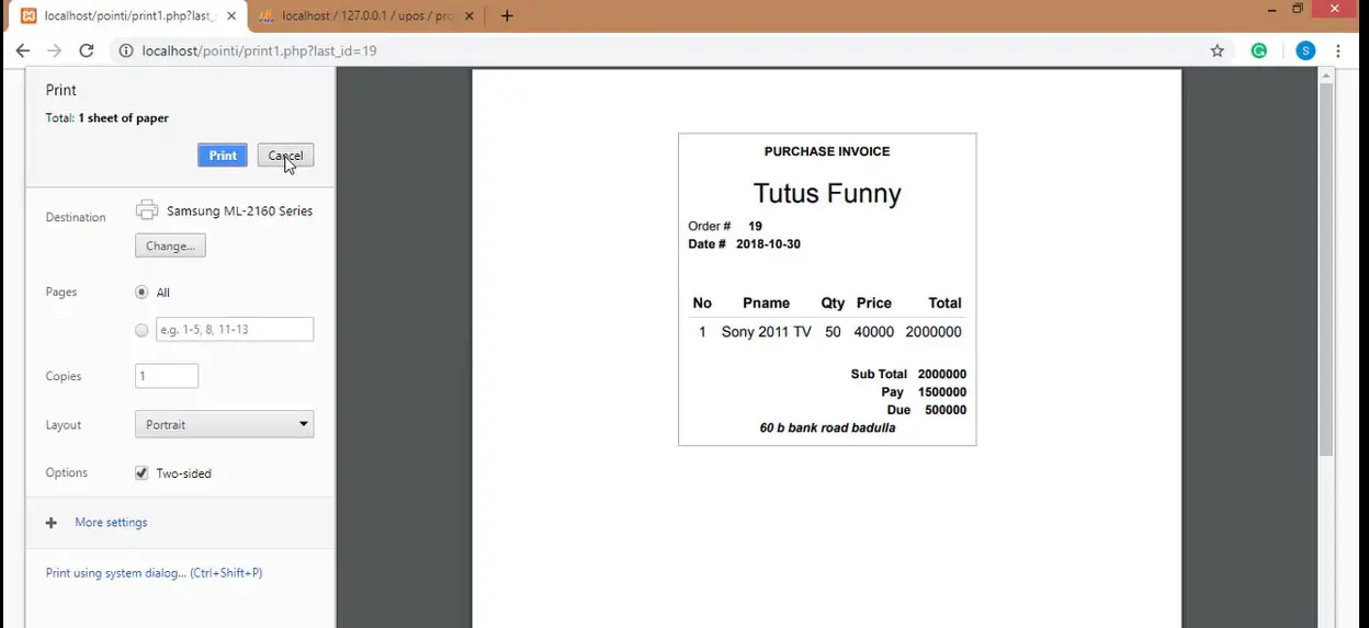 Php Ajax Point Of Sales System Tutusfunny
