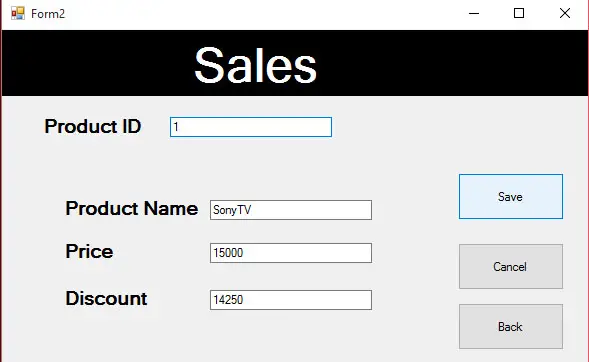 Sales Inventory Project Using Cnet Sqlserver Tutusfunny