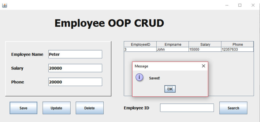 Java Mysql Oop Project Swing Application Tutusfunny