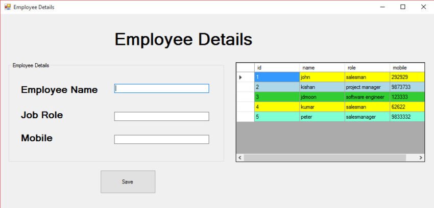 Registration form using C#.net and Sqlserver - Tutusfunny