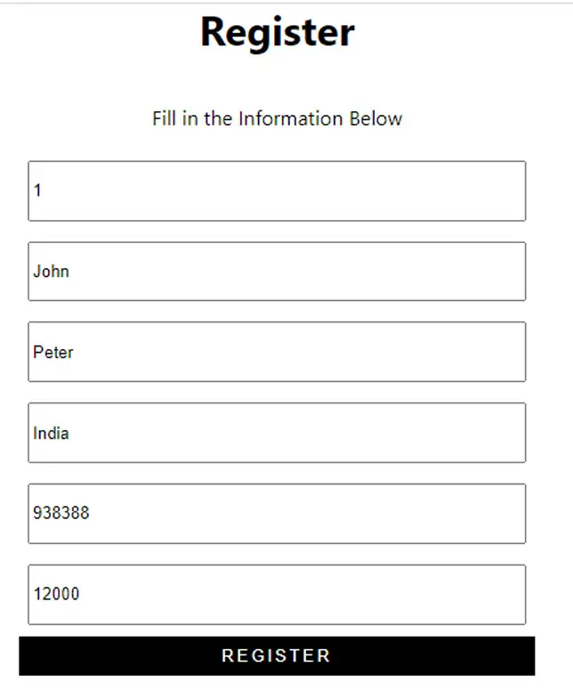 Registation Form Using React Js And Spring Boot Tutusfunny
