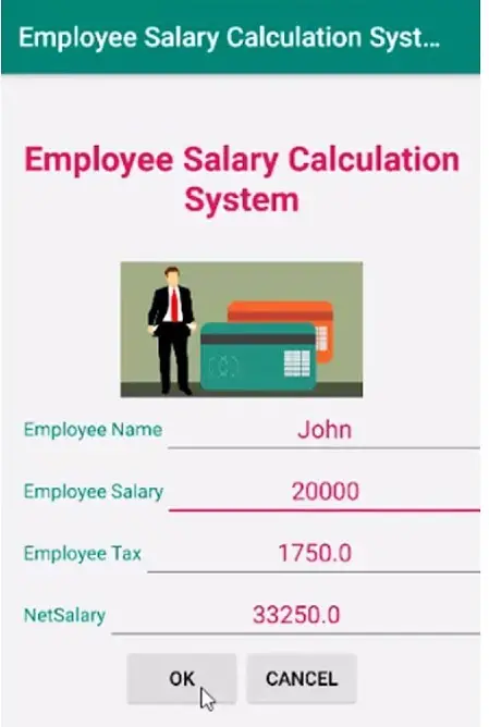 Employee Salary Calculation in Android Studio - Tutusfunny