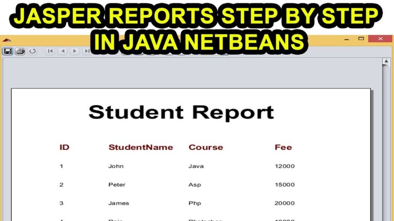 Jasper Reports Step by Step in Java Netbeans - Tutusfunny
