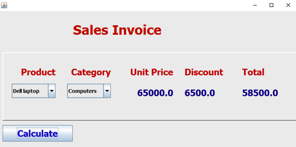 Sales Inventory in Java | Tutusfunny