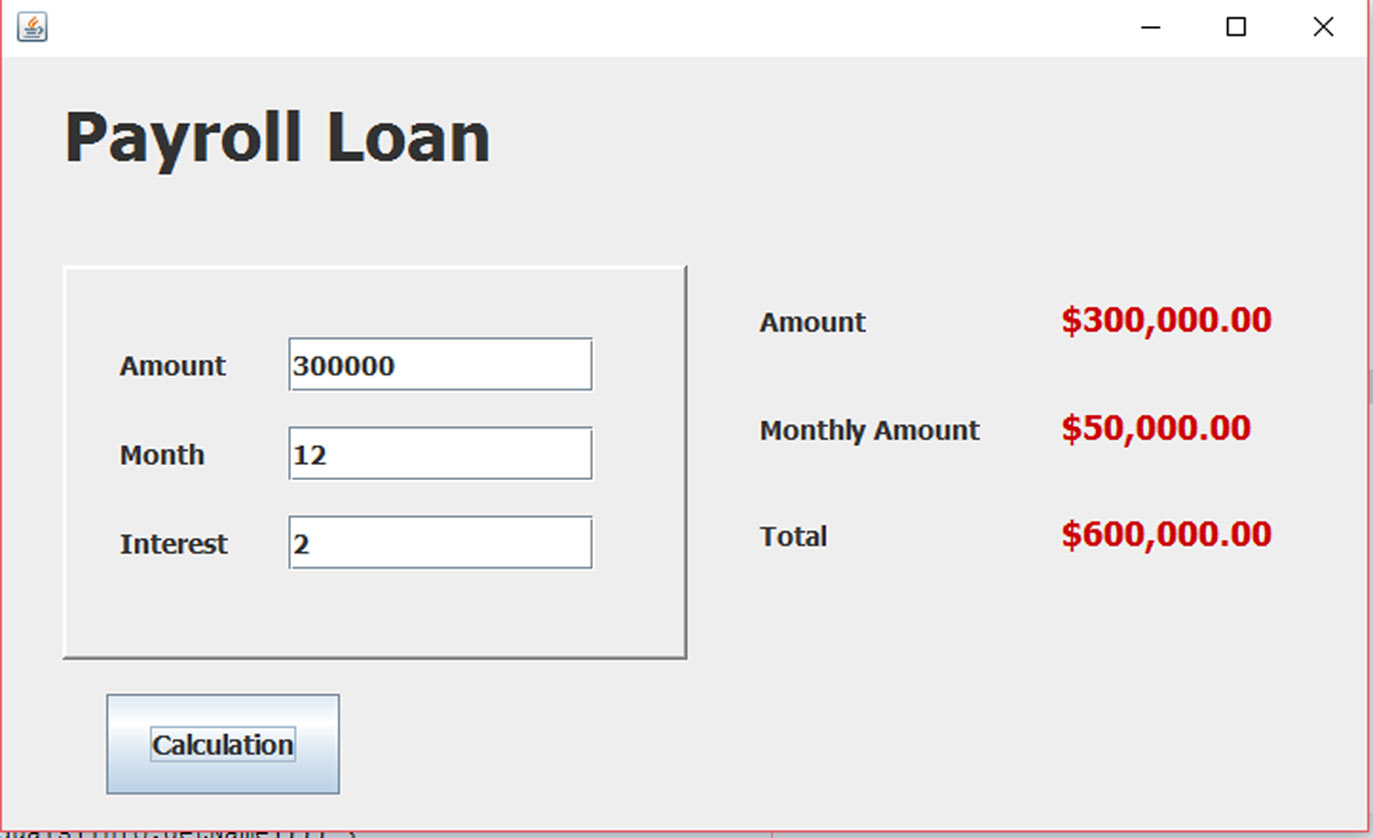Payroll Loan Calculation using Java | Tutusfunny Payroll Loan Calculation using Java | Tutusfunny