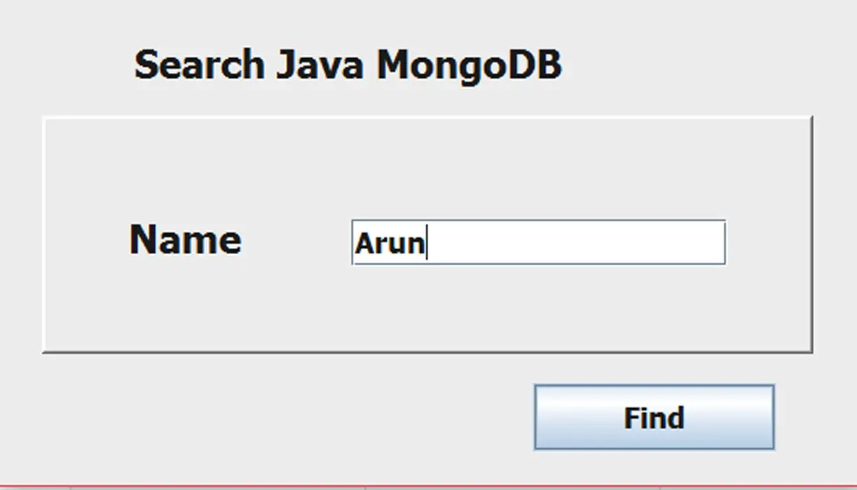 Search using Java MongoDb - Tutusfunny