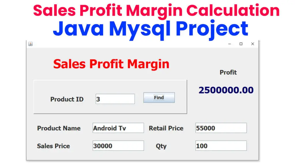 Sales Profit Margin Calculation Java Mysql | Tutusfunny Sales Profit Margin Calculation Java Mysql | Tutusfunny
