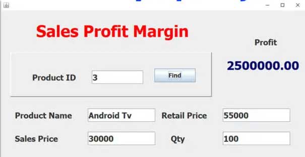Sales Profit Margin Calculation Java Mysql - Tutusfunny Sales Profit Margin Calculation Java Mysql - Tutusfunny