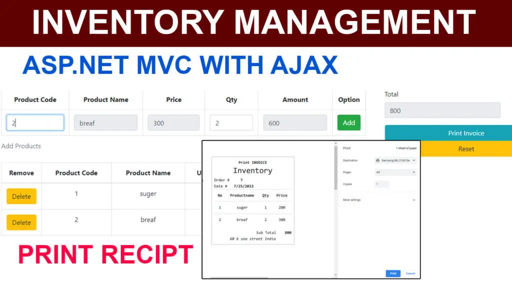 Inventory Management Aspnet Mvc With Ajax Tutusfunny