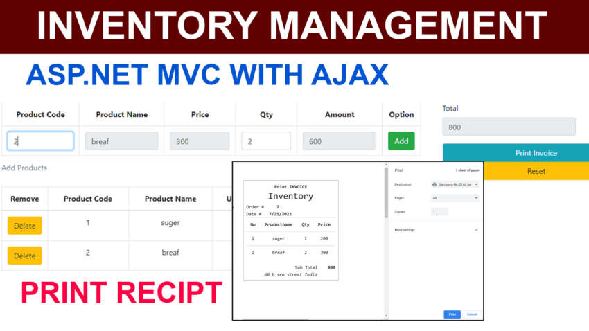 Inventory Management Aspnet Mvc With Ajax Tutusfunny