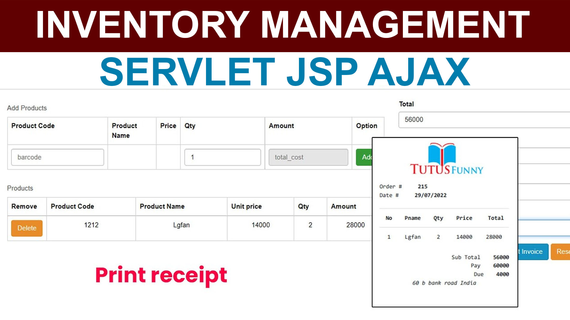 Inventory Management Servlet Jsp With Ajax Tutusfunny