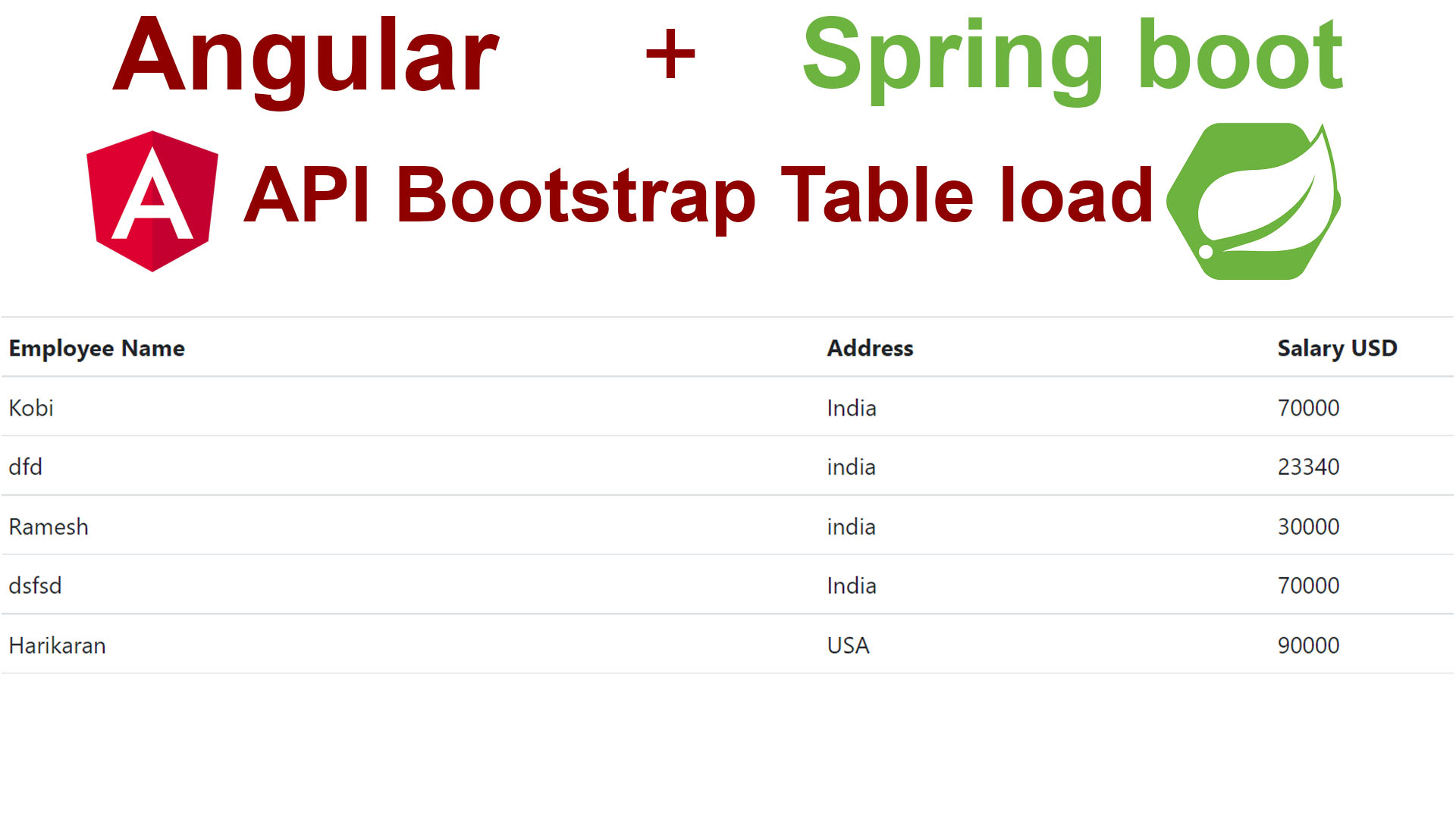 Angular Spring Boot Api Bootstrap Table Load Tutusfunny