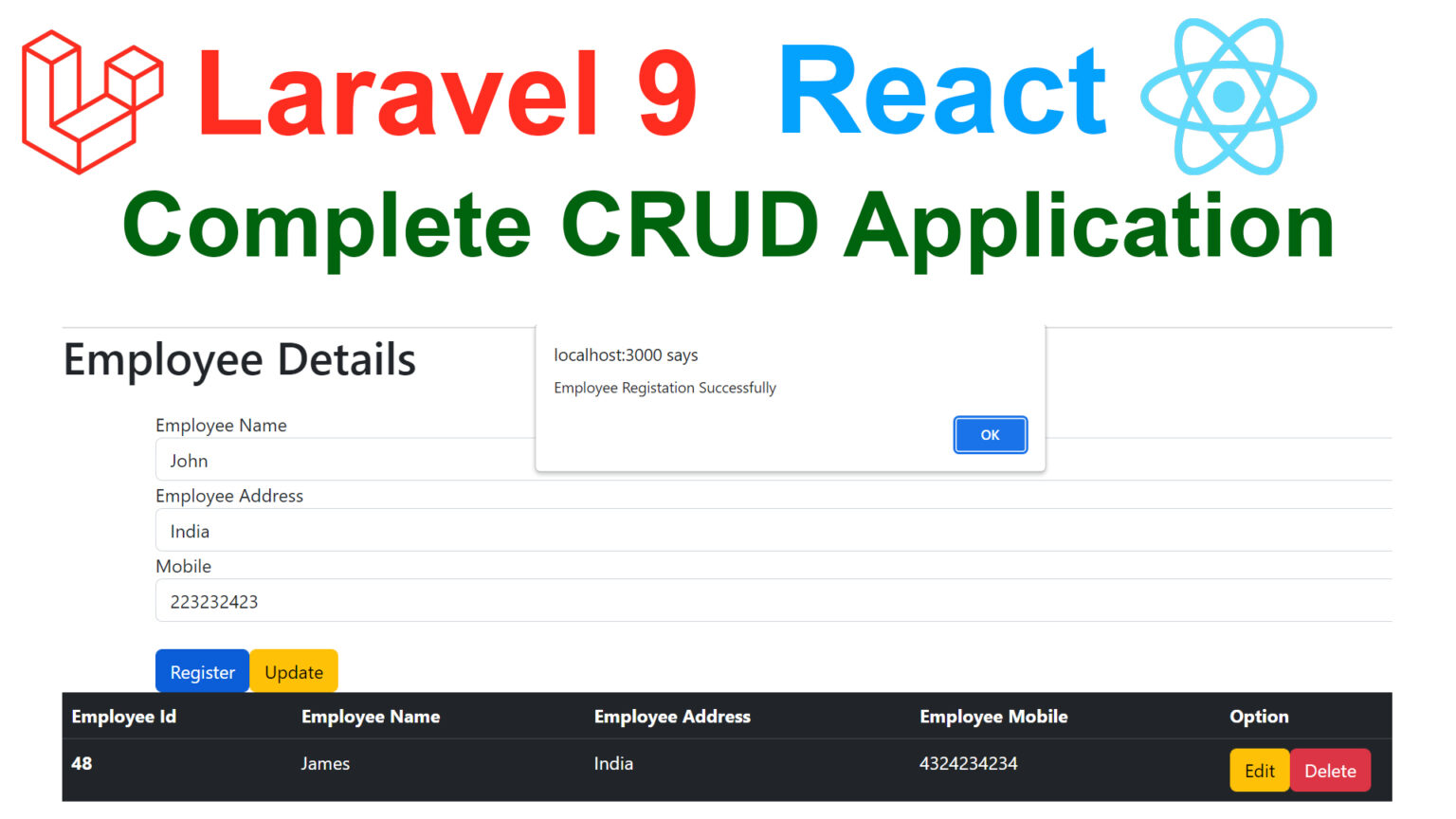 Laravel 9 React Complete Crud Application Tutusfunny