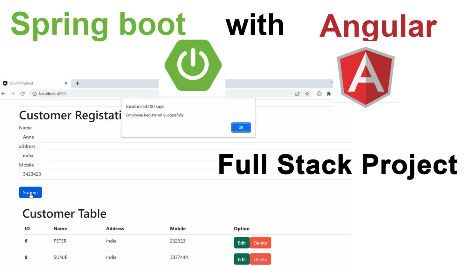 Spring Boot With Angular Full Stack Application Tutusfunny
