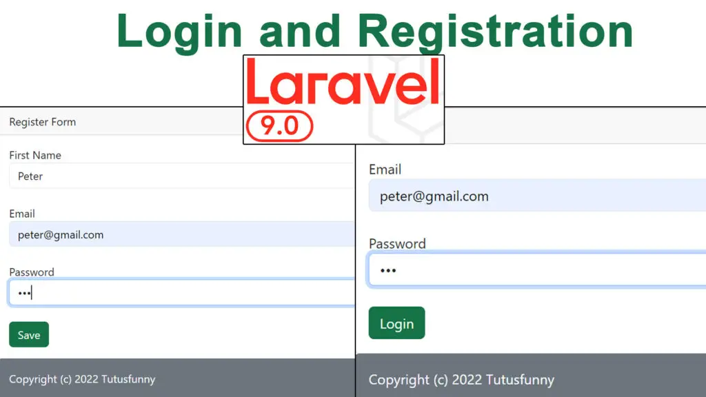 Laravel 9 Custom Login and Registration - Tutusfunny