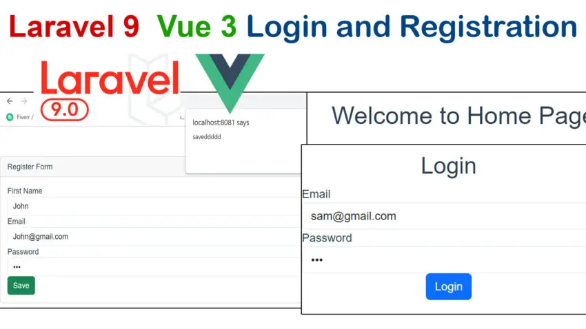 Laravel 9 Vue 3 Login and Registration - Tutusfunny