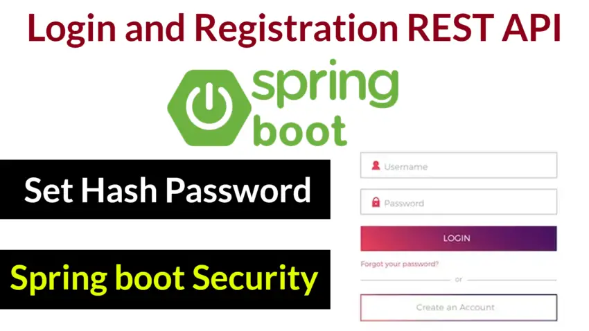 Spring boot Login and Registration Rest API - Tutusfunny