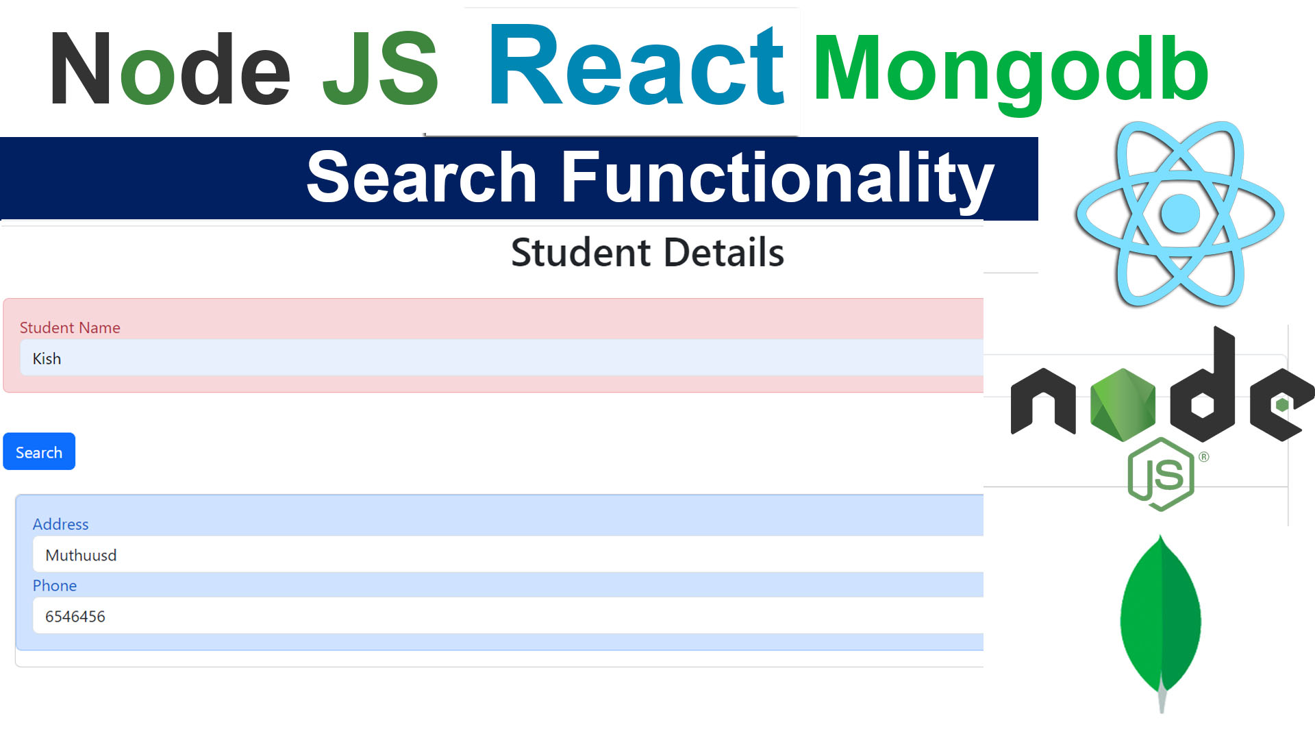 Node Js React Mongodb Search Functionality Tutusfunny