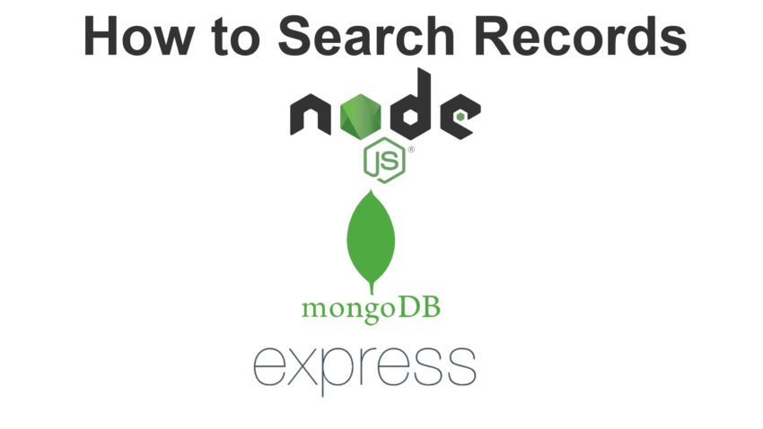How To Search Records Node Js Express Mongodb Tutusfunny