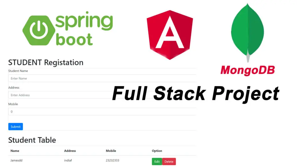 Spring boot with Angular MongoDb Full Stack - Tutusfunny