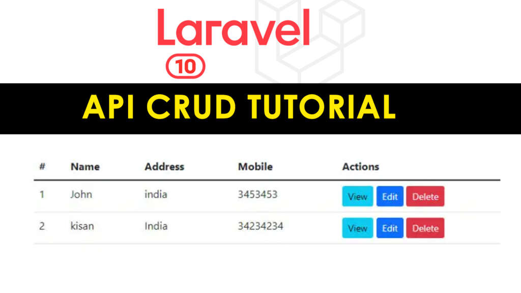 Laravel 10 Api Crud Tutorial - Tutusfunny