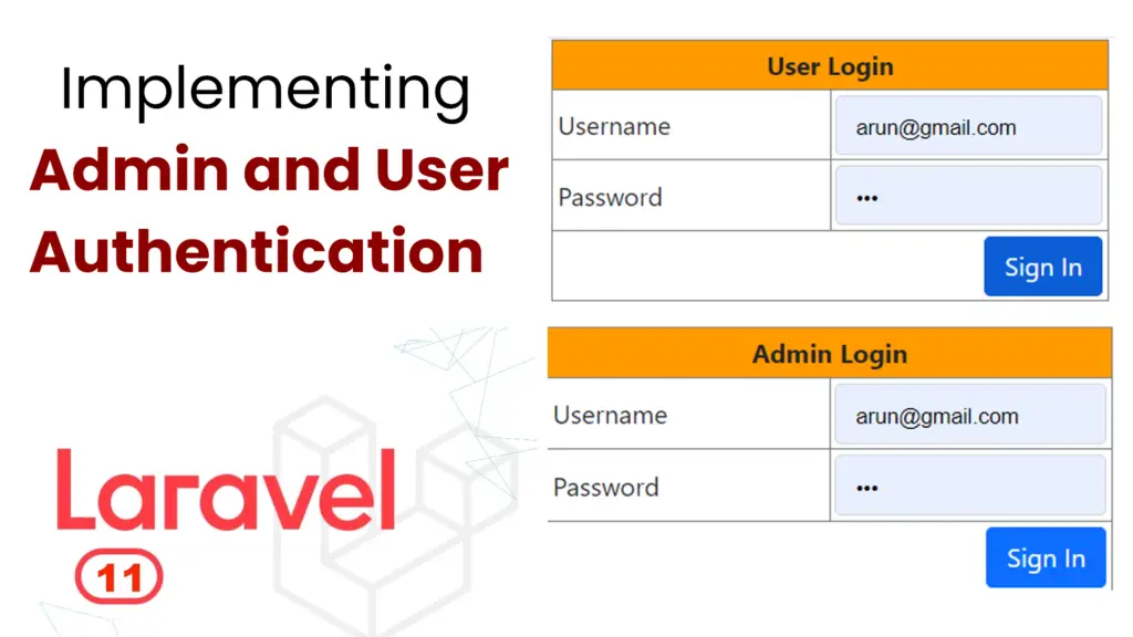 Implementing Admin and User Authentication in Laravel 11: A ...